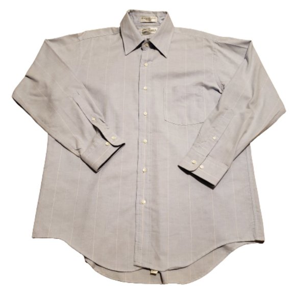 Sears | Shirts | Sears Roebuck Button Up Ls Shirt Blue Mens 65 3233 ...
